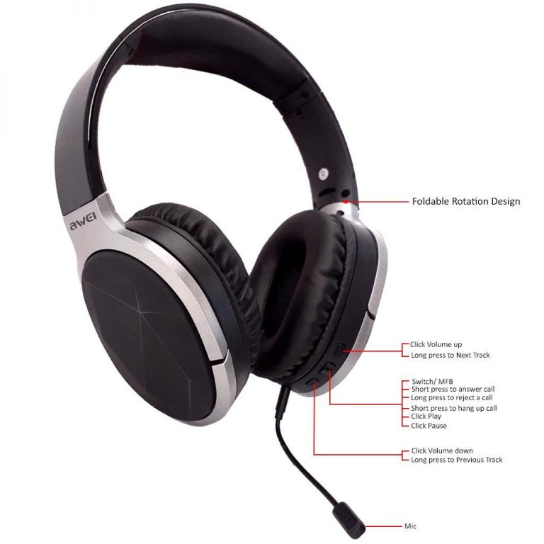 مشخصات و خرید با بهترین قیمت هدست گیمینگ بی سیم Awei A799BL | پارتاک رایانه